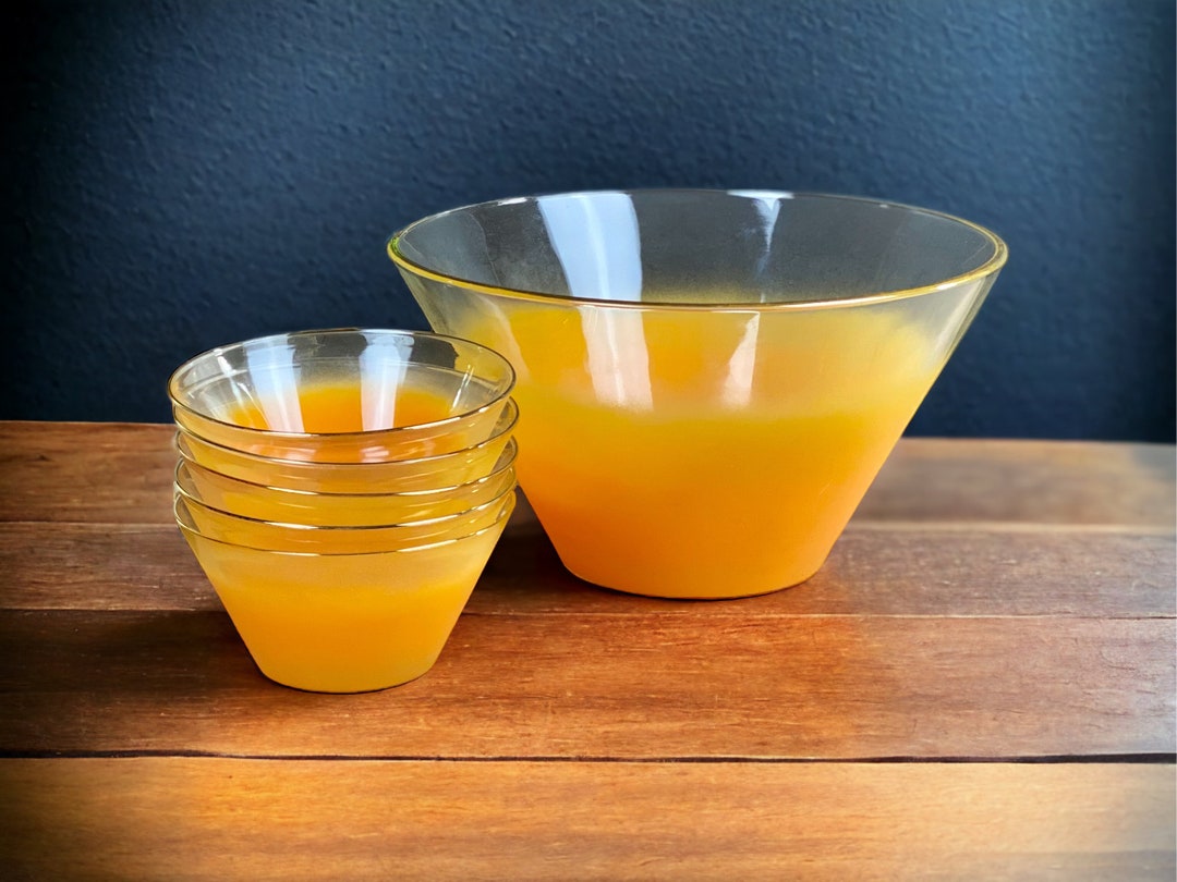 Blendo Orange Ombre Salad or Snack Bowl Set of 6 Pieces 1950s 1960s - Etsy