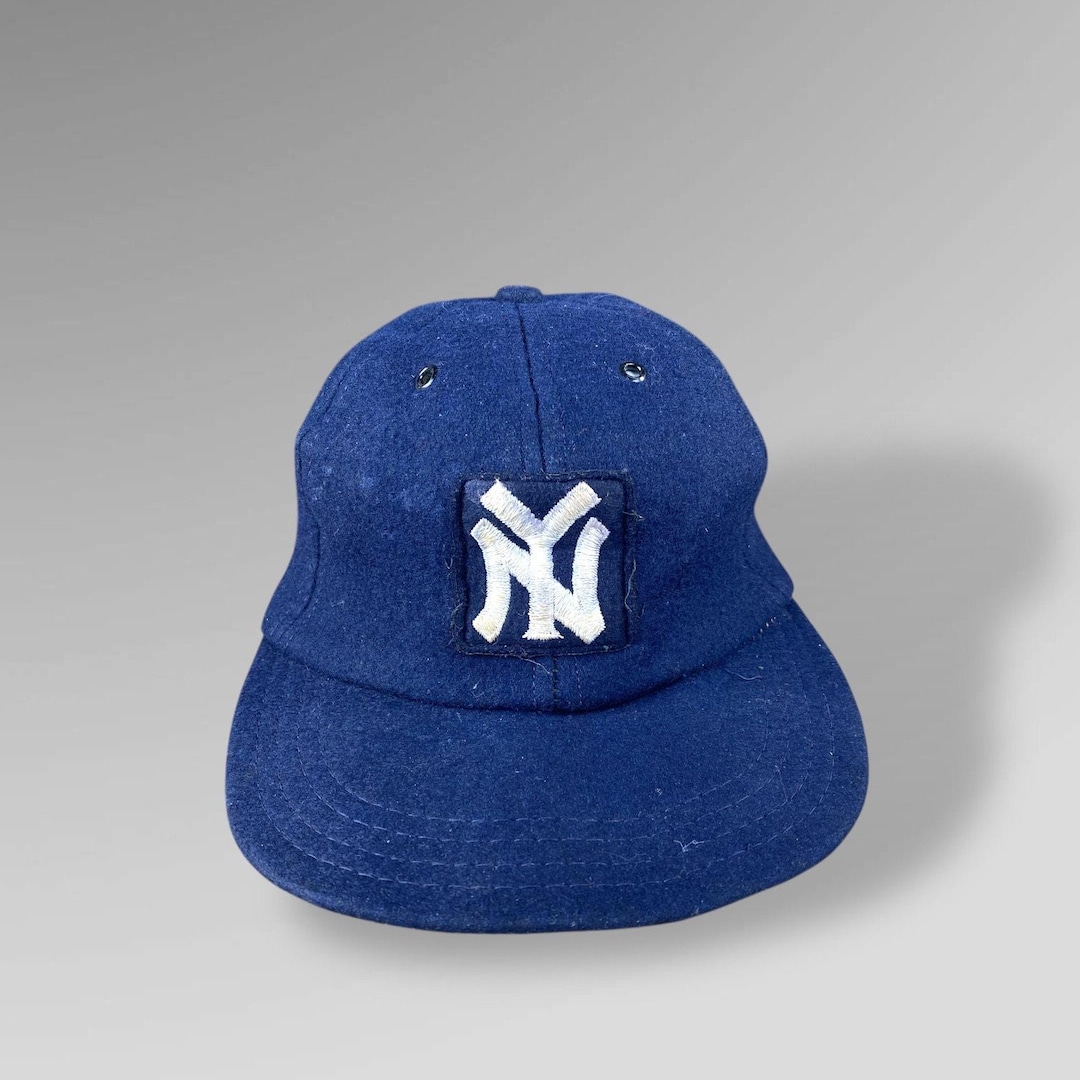 1950s 60s New York Yankees Wool Baseball Cap Hat KIDS Size Mickey ...