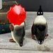 Beswick Penguins Mother Father Figurines Pair Red Umbrella 802 803 Made ...