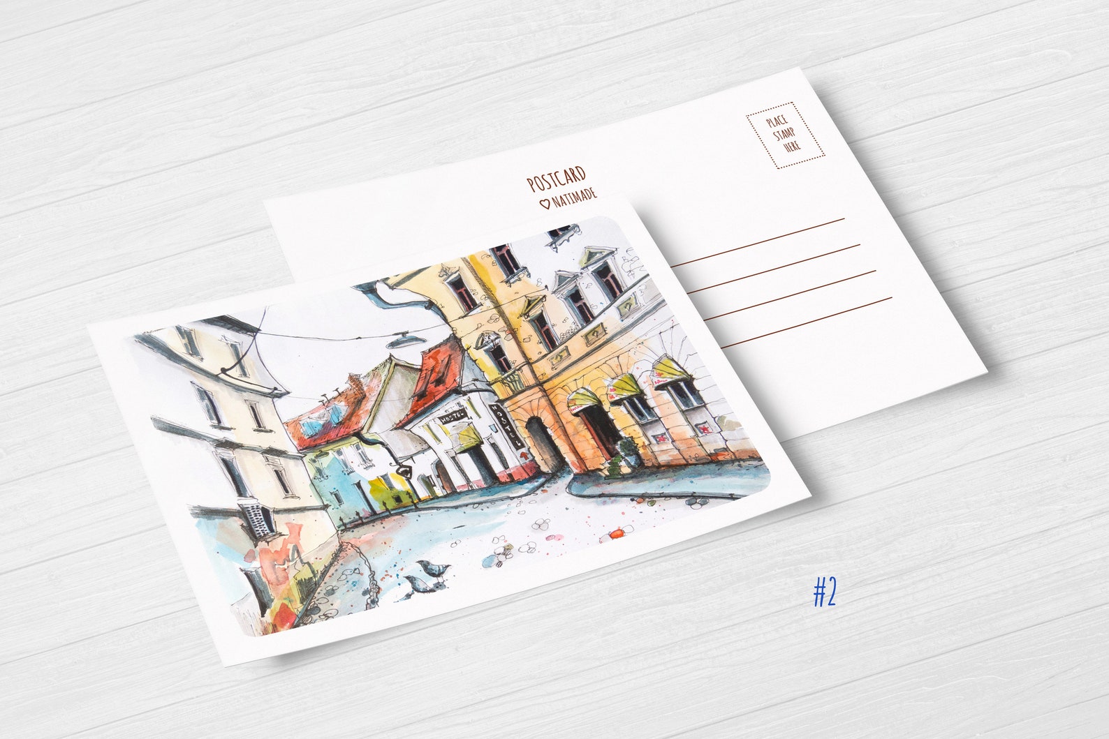 Urban Watercolor Postcard Set / Europe Postcrossing Art Postcards ...