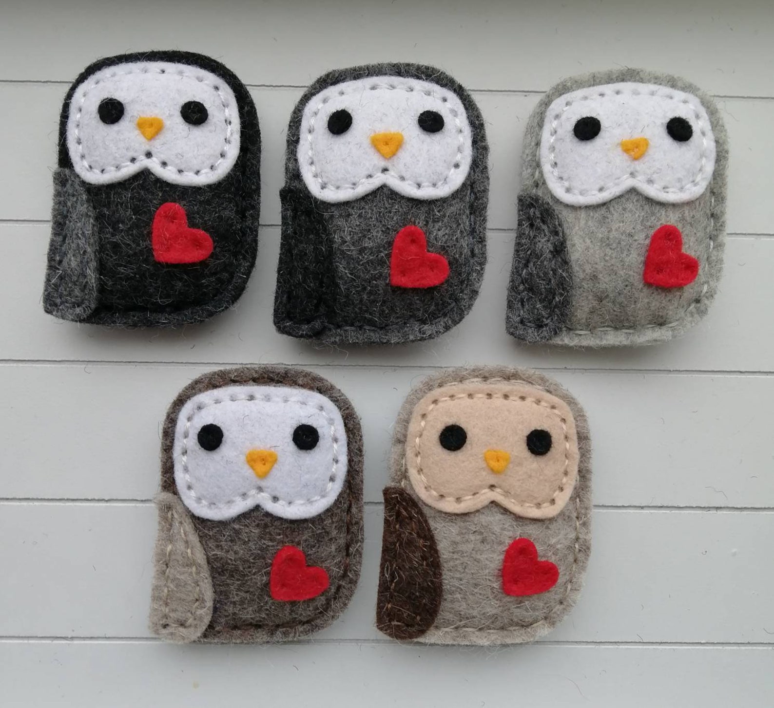 A Cute Handmade Felt Owl Brooch in 100% wool felt 6.5cm high | Etsy