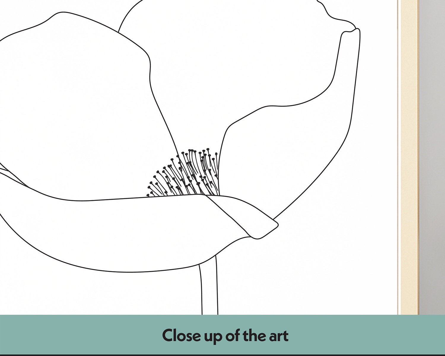 Poppy Printable Art Line Drawing Print Digital Download - Etsy