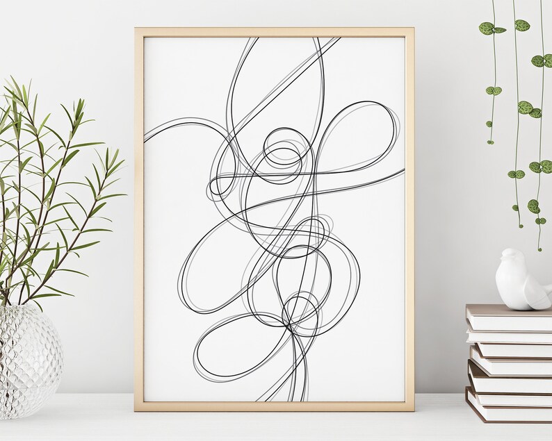 Line Drawing Printable Art Minimalist Poster Digital - Etsy UK