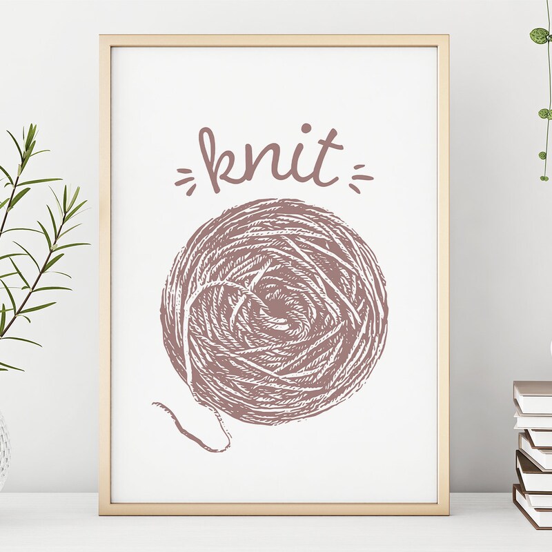 Knitting Poster - Etsy