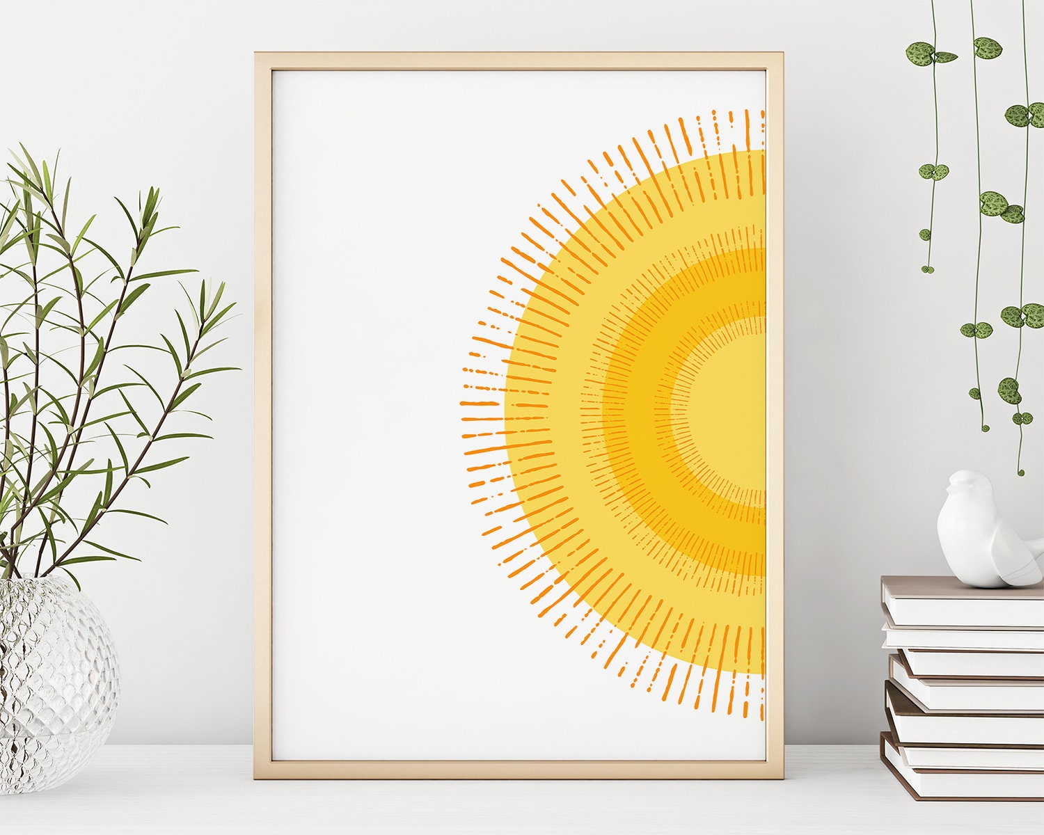 Sun Print Digital Download Sunshine Wall Art Modern Home - Etsy