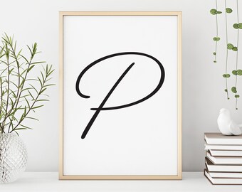 Printable Letter p Nursery Wall Art Print - Etsy
