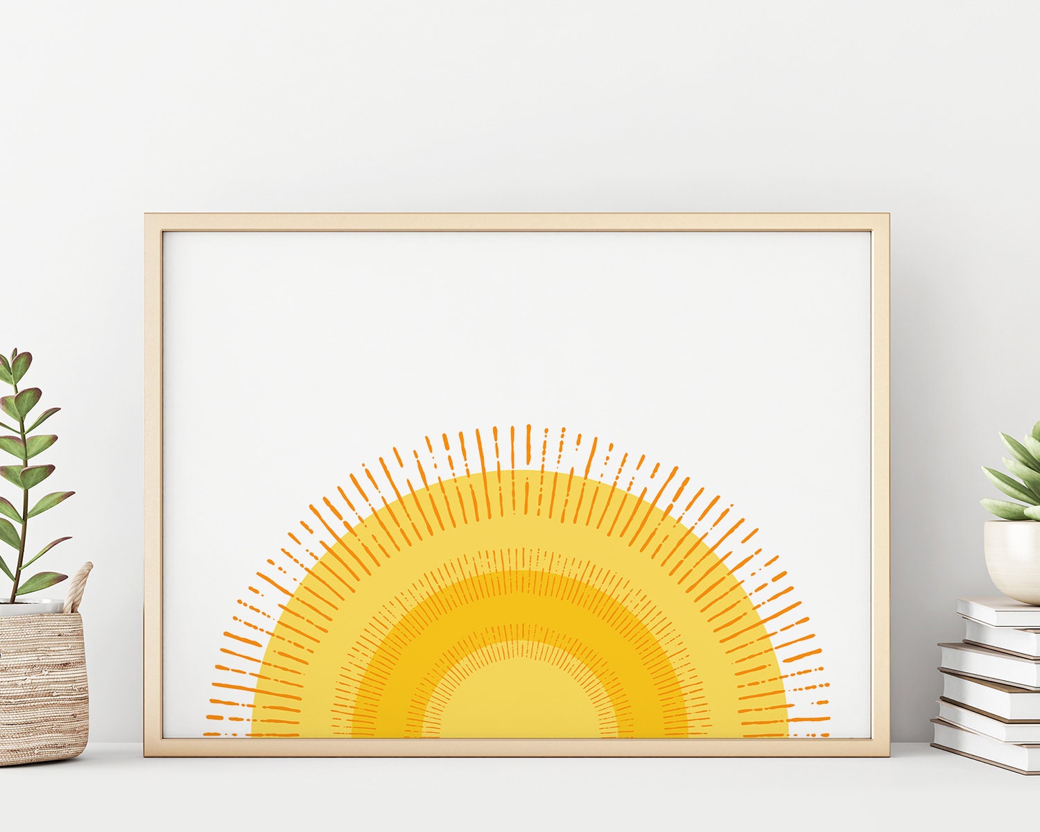 Sun Print Digital Download Sunshine Wall Art Modern Home - Etsy