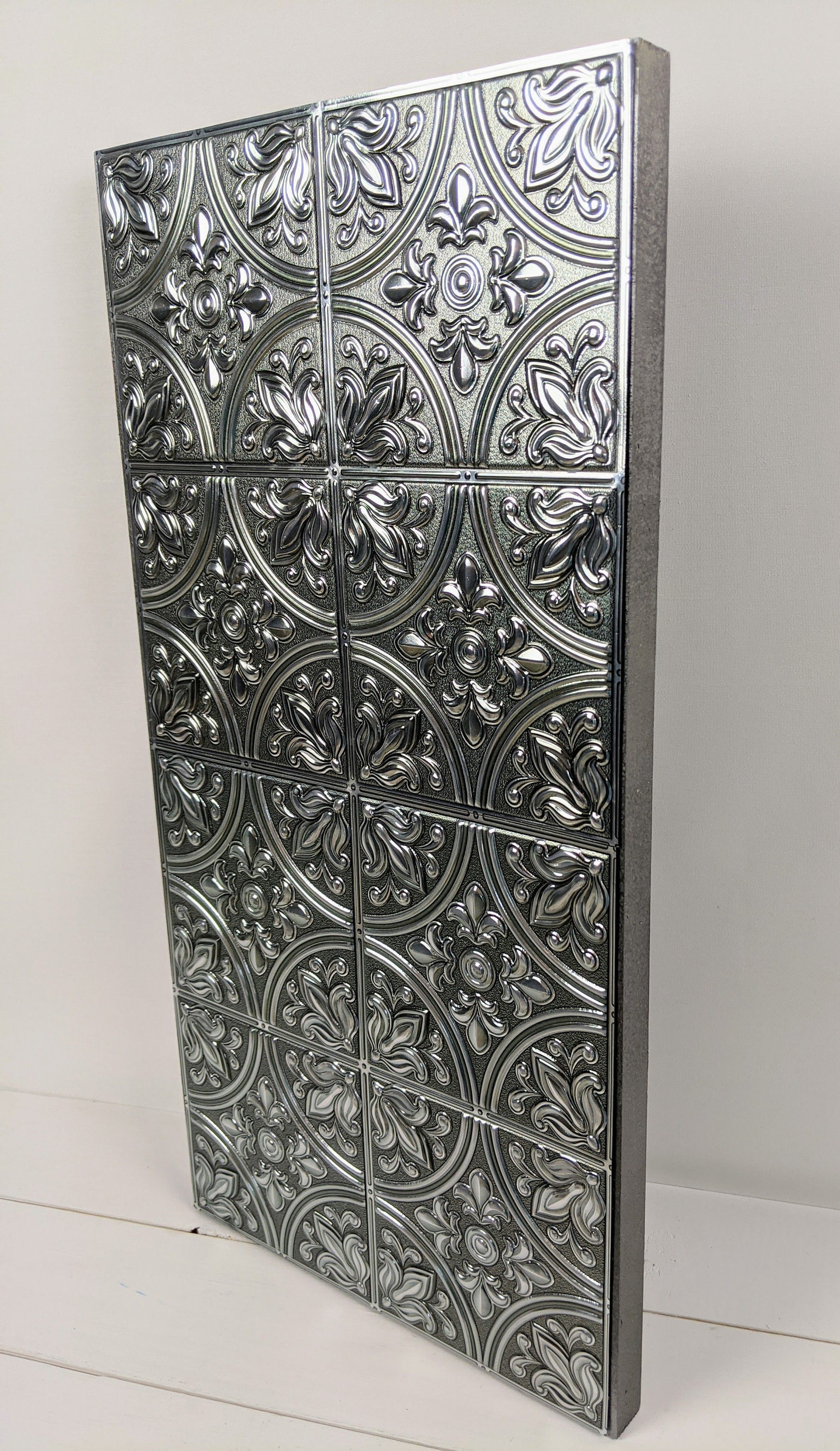 Magnet Board Antique Silver Metallic Bulletin Board Home - Etsy