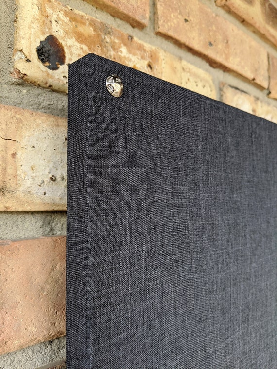 Large 24 X 36 Charcoal Gray Fabric Magnetic Board Magnet Board Linen Look Modern Memo Board Travel Magnet Display Board Etsy