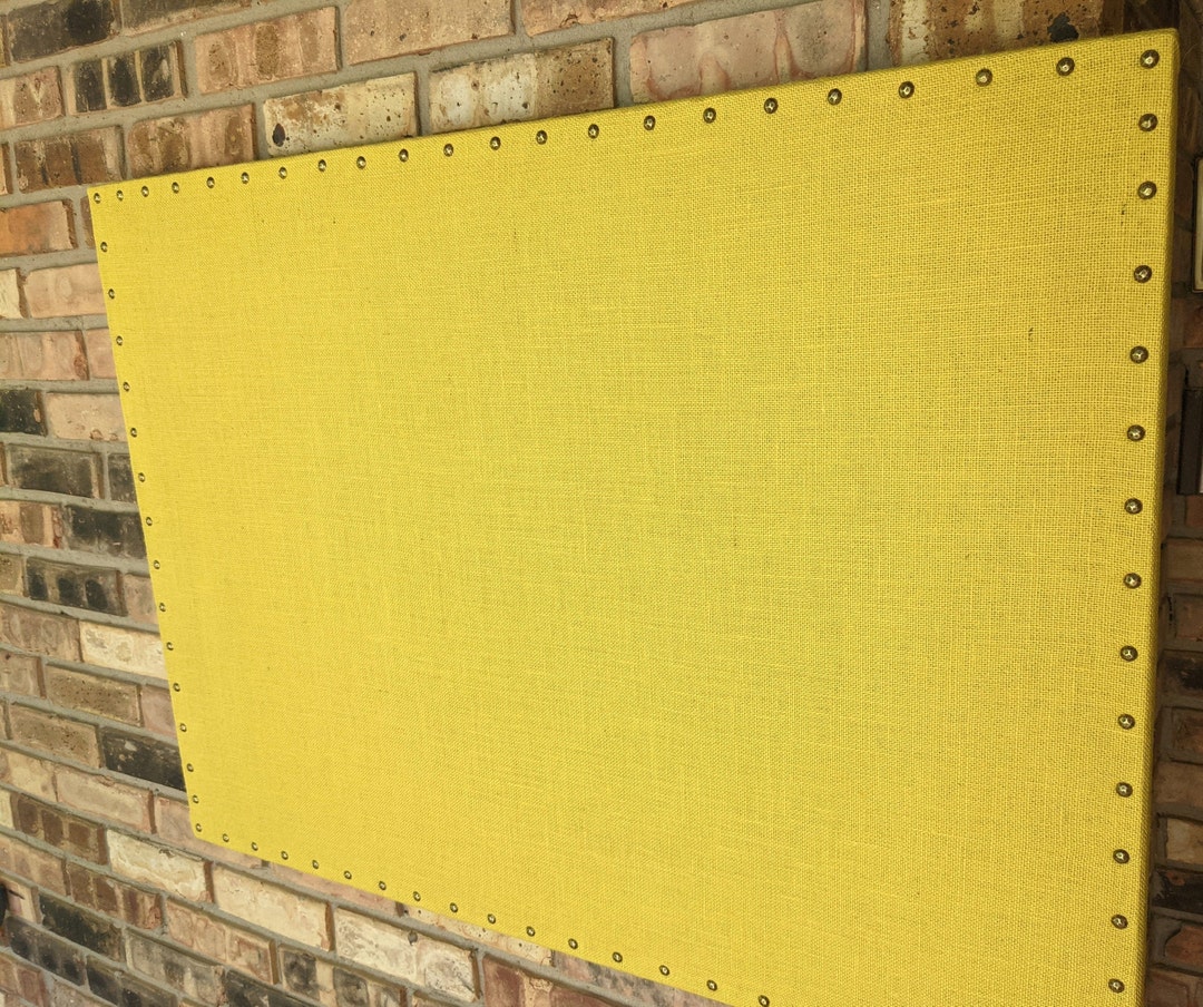 YELLOW Cork Board Bulletin Board Pin Board for Wall Home Office Display ...