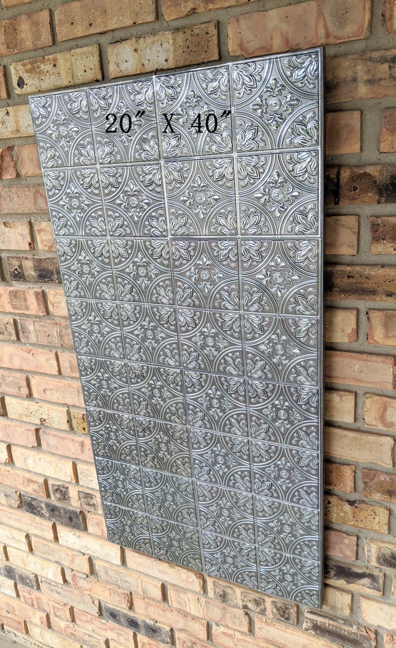 Magnet Board Antique Silver Metallic Bulletin Board Home | Etsy