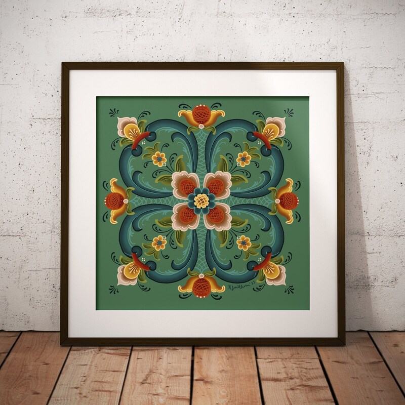Rosemaling Wall Art - Etsy