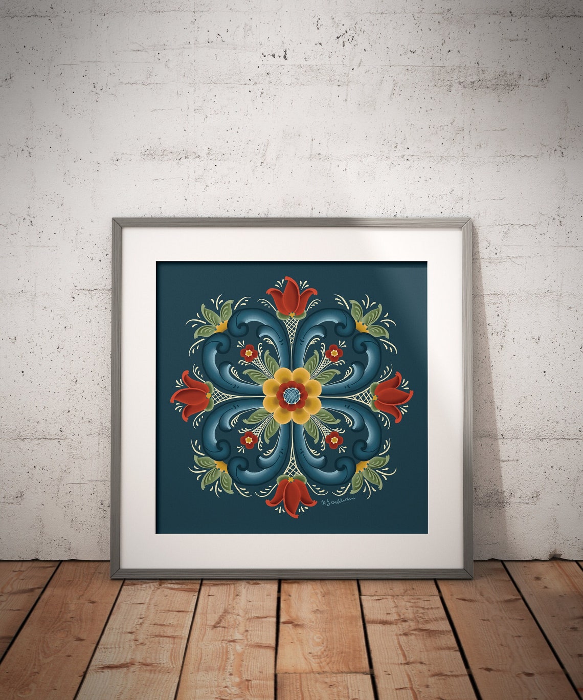 Norwegian Rogalund Rosemaling Art Print Rosemaling Folk - Etsy