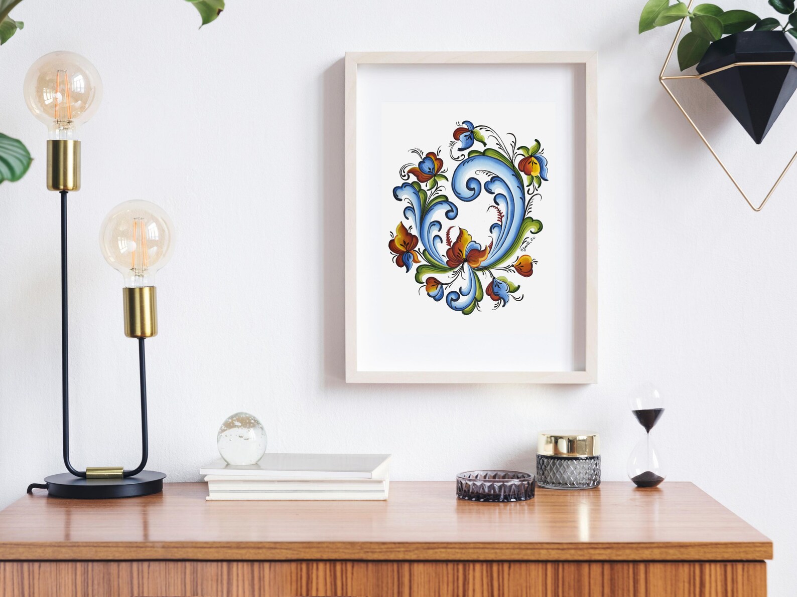 Norwegian Telemark Rosemaling Art Print Rosemaling Folk - Etsy