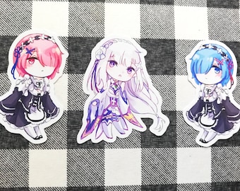 Rem Emotes for Twitch Discord Re:zero Chibi - Etsy