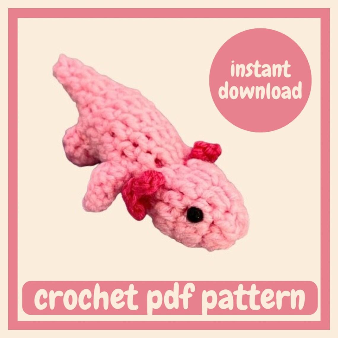 Axolotl Crochet Pattern Pdf - Etsy