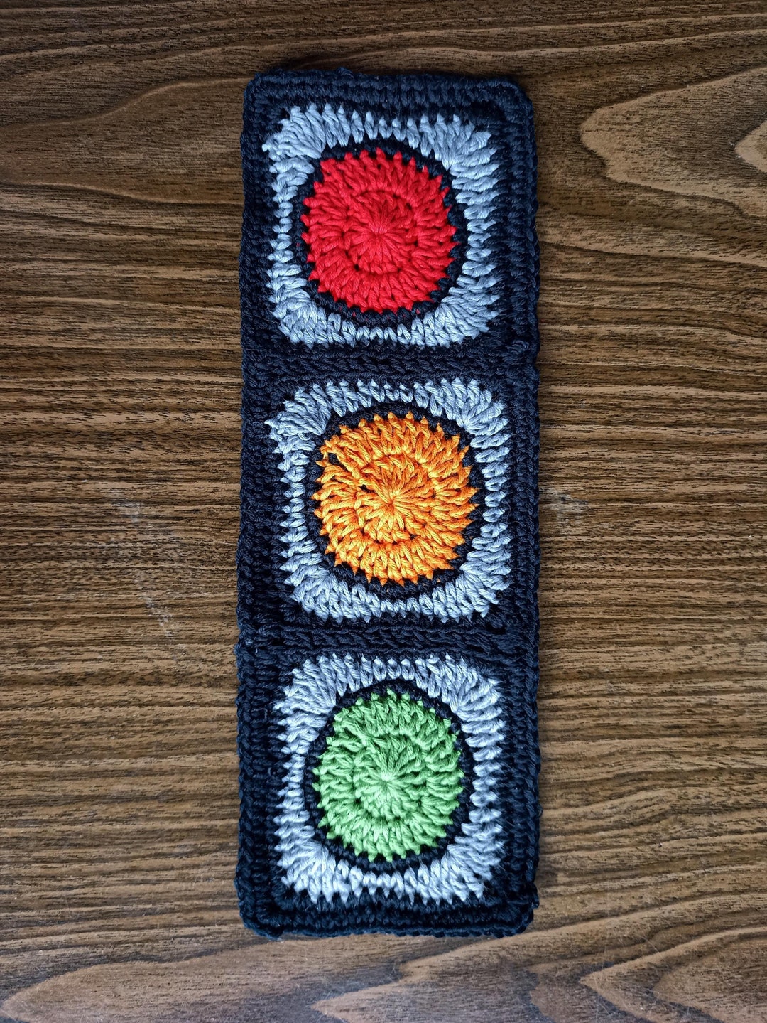 Traffic Light Granny Square Applique Digital Crochet Pattern With ...