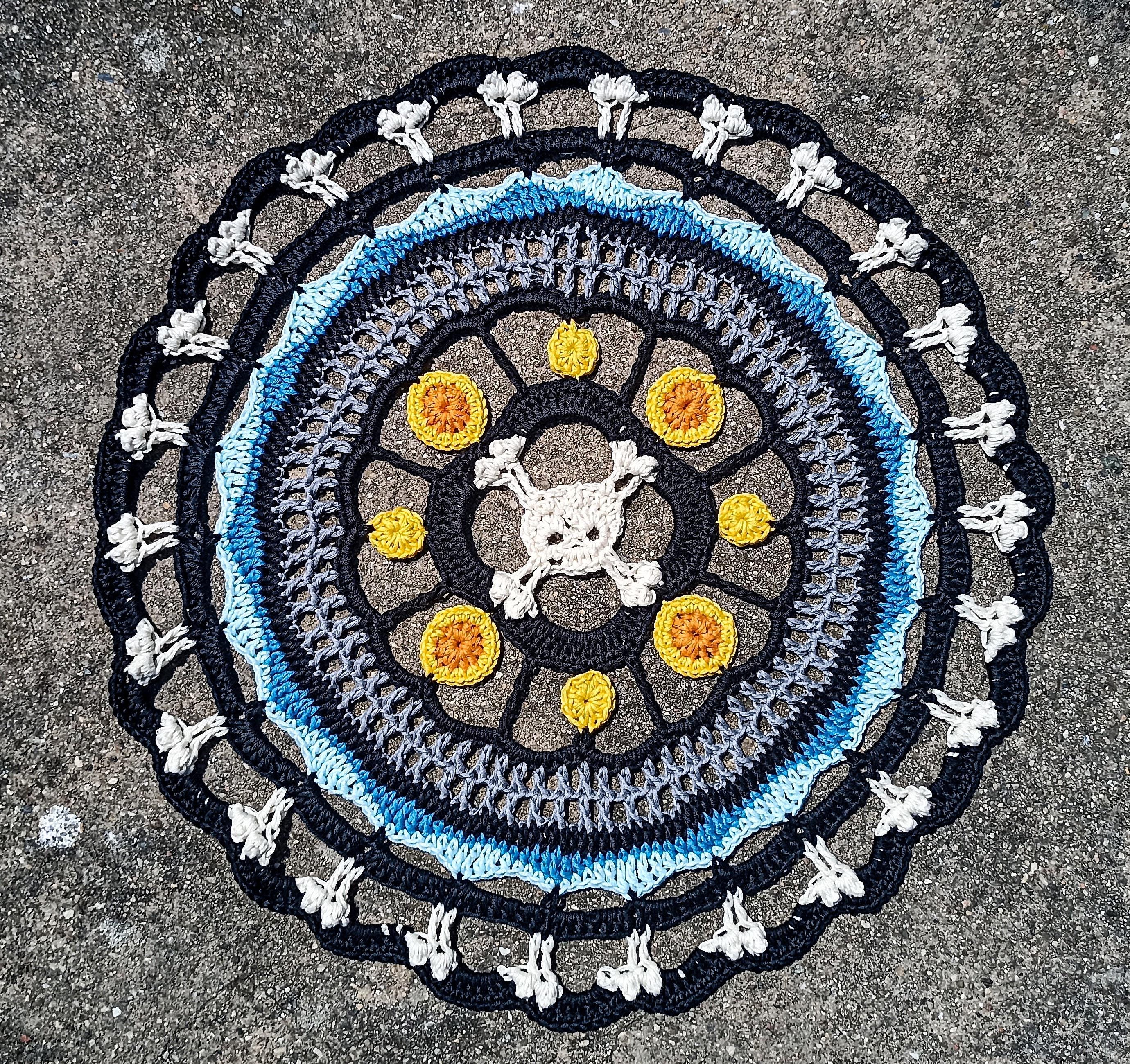 Pirate Mandala Digital Crochet Pattern With Detailed Photo Instructions ...