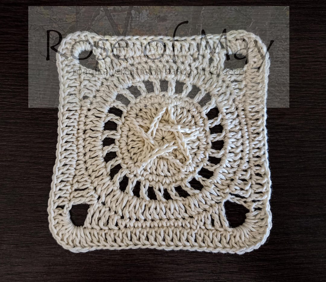 Elegant Pentagram Granny Square Digital Crochet Pattern With Detailed ...