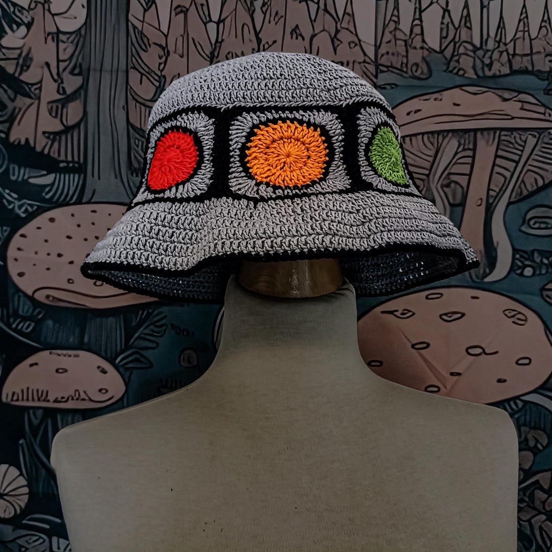Traffic Light Bucket Hat Digital Crochet Pattern With Detailed Photo ...