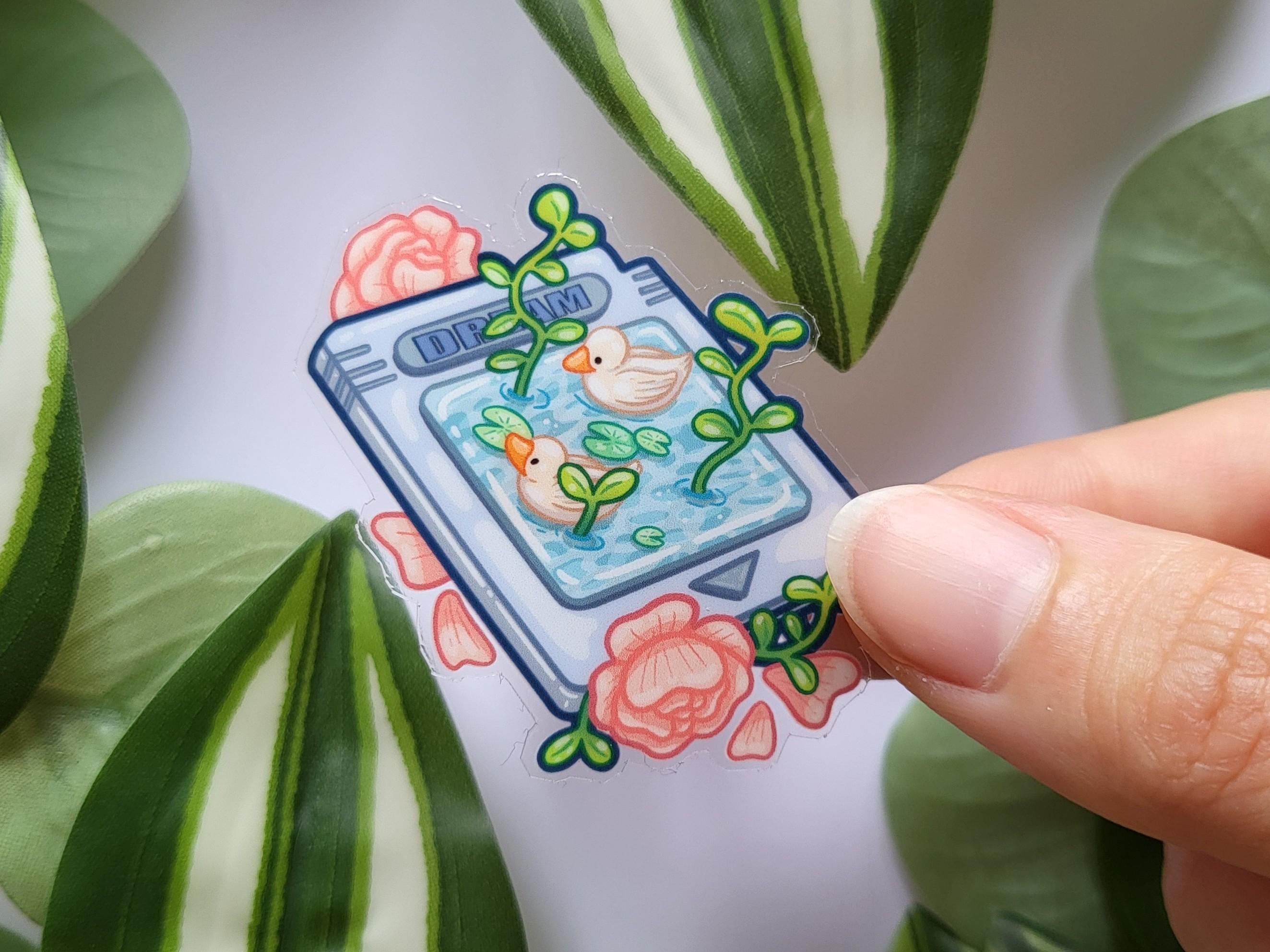 Cute Duck Game Cartridge Clear Vinyl Sticker - Etsy