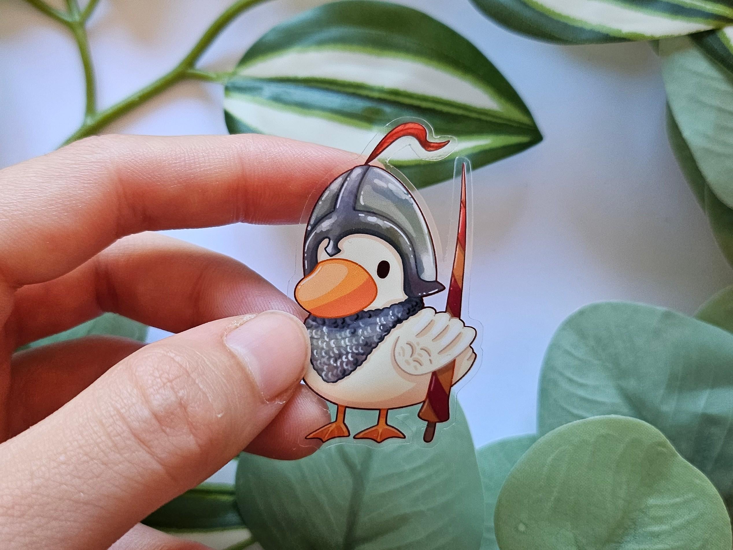 Aesthetic Duck Knight Transparent Sticker/ Clear Vinyl Sticker - Etsy