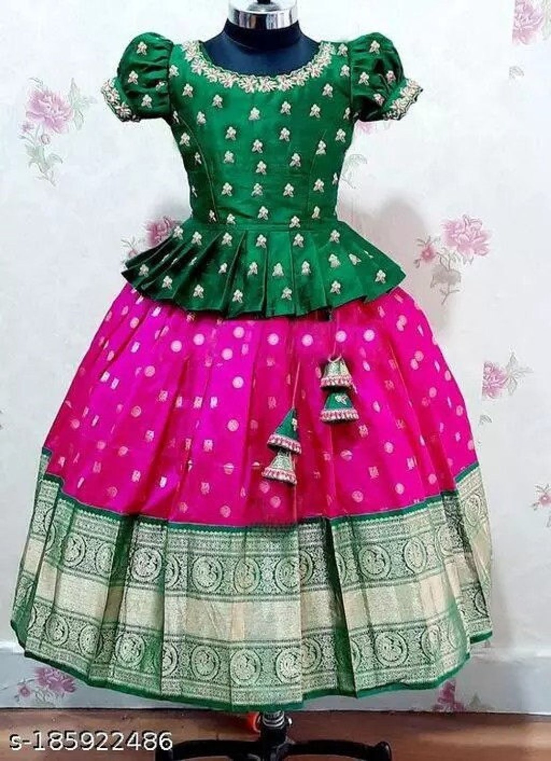 Pattu Dress Ofr Girls Girls Frock Pavadai Pattu Girl Dress - Etsy UK