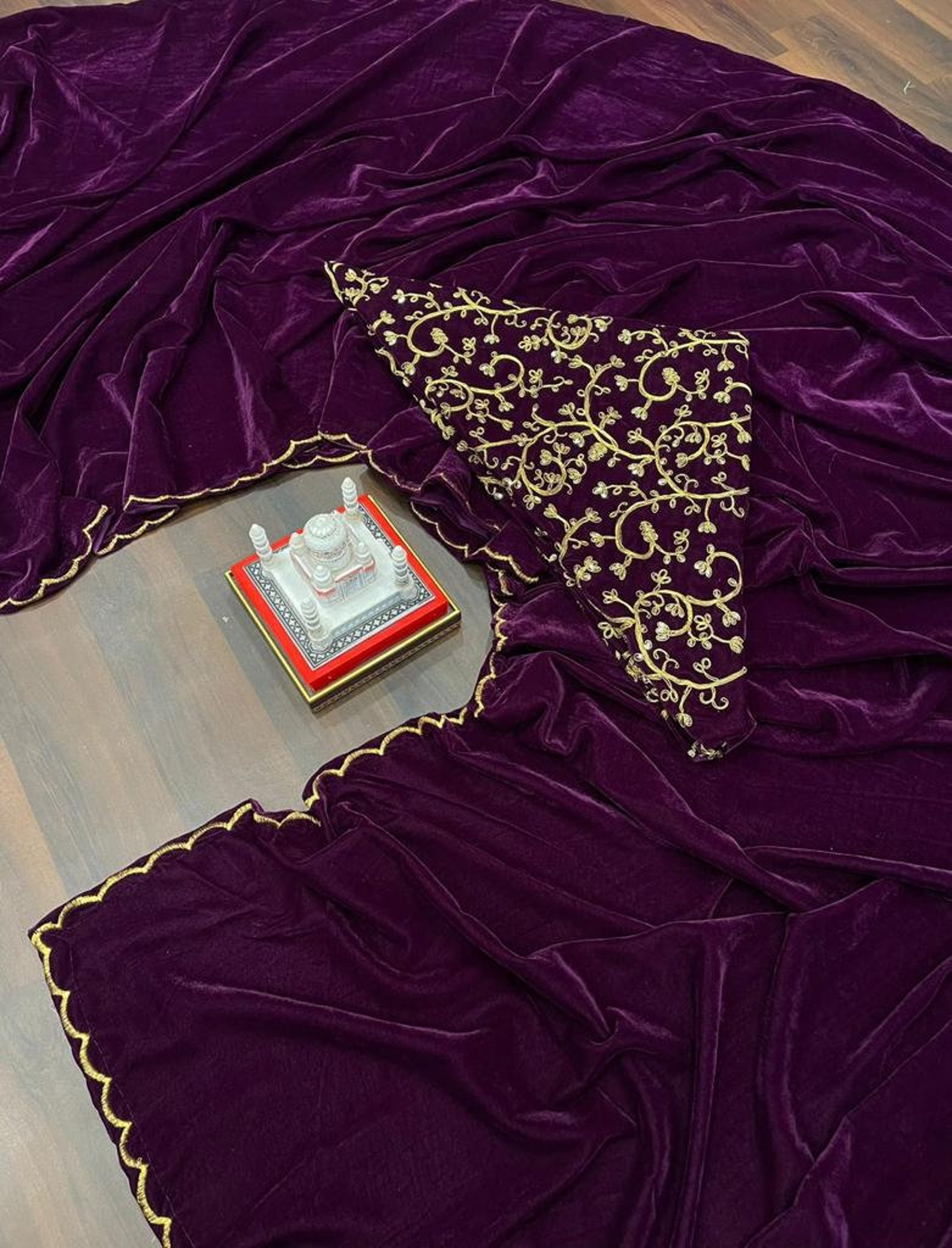 Velvet Saree Bridal Saree Indian Designer Saree Bollywood - Etsy