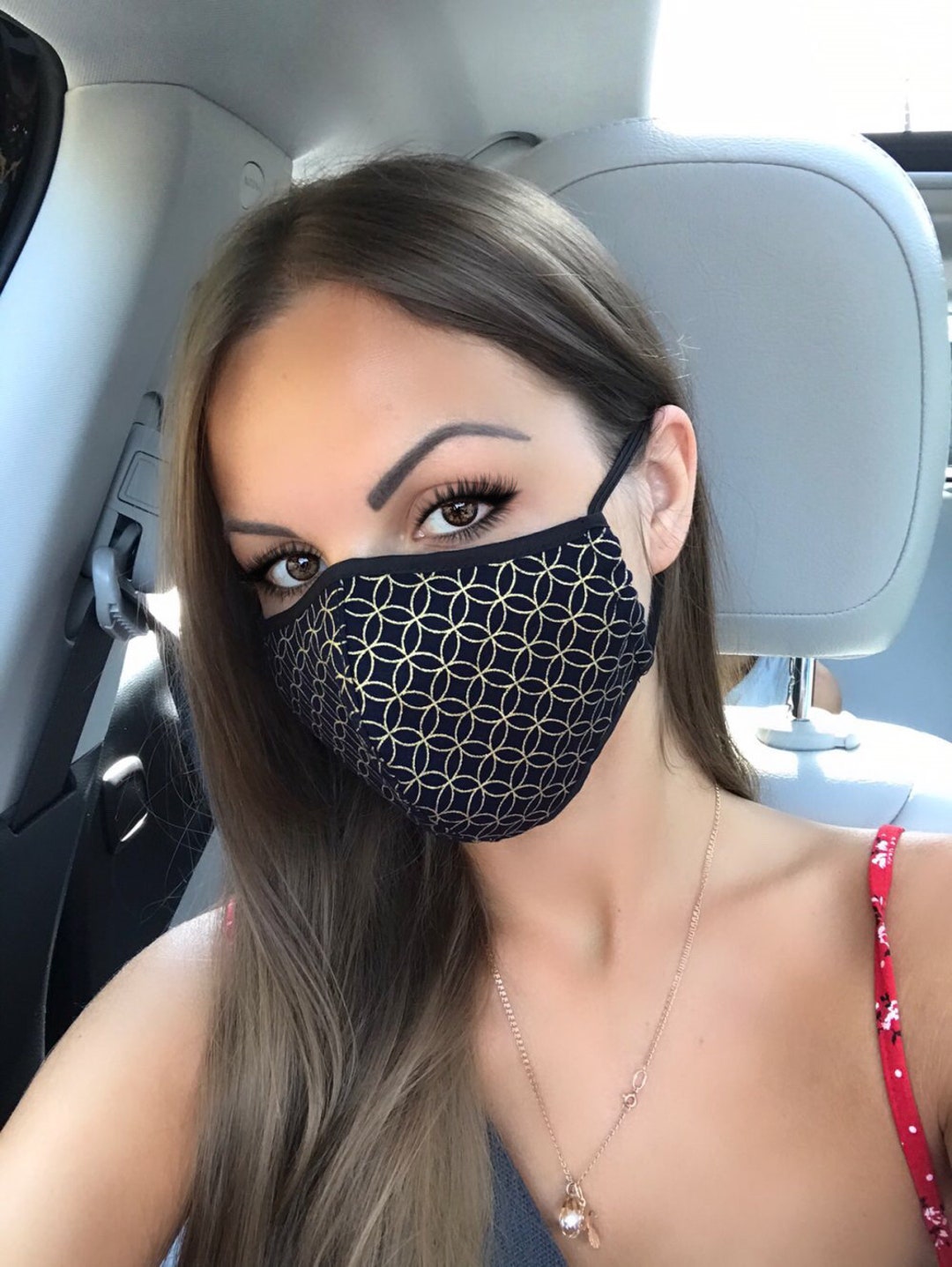 2-layer Cotton Fabric Face Mask, Graphic Patterned Mask/fabric ...