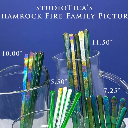 Ignatius Fire Handmade Glass Swizzle Sticks Coffee Java - Etsy