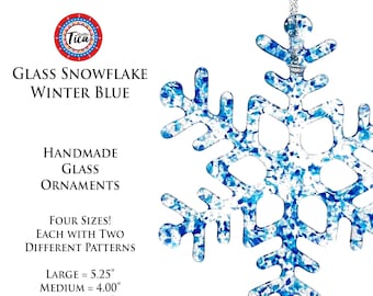 Glass Snowflake Suncatcher - Etsy