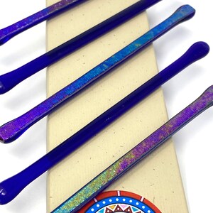 Studiotica Midnight Fire -- Handmade Glass Swizzle Sticks, Coffee Java ...