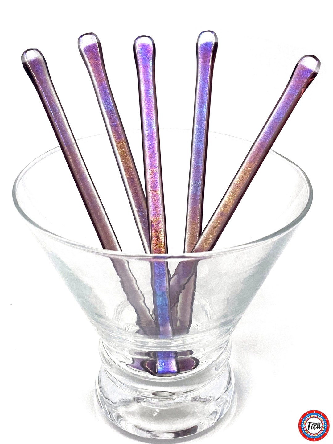 Handmade Glass Swizzle Sticks: Violet Fire - Cocktail Coffee Pitcher ...