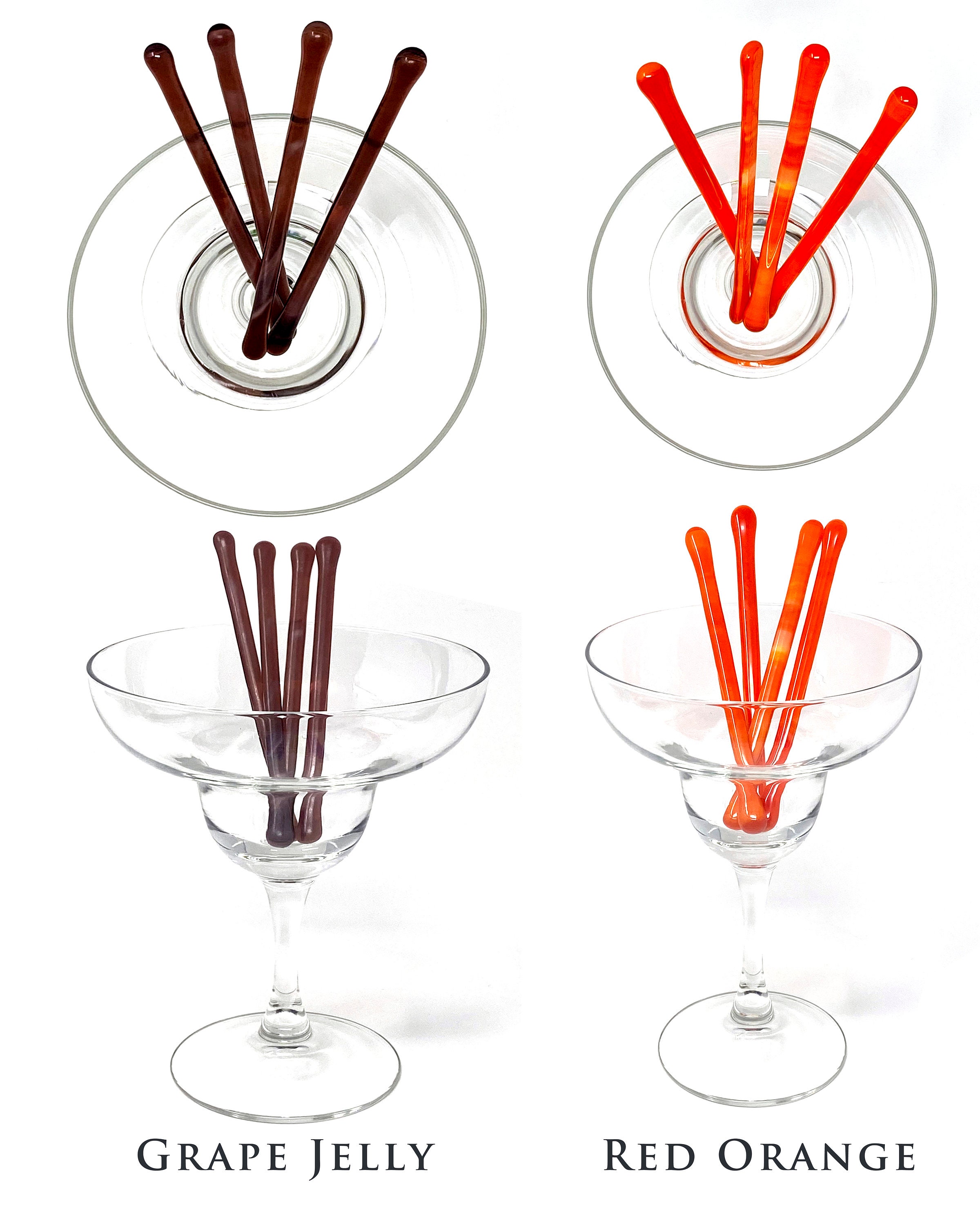 Handmade Glass Swizzle Sticks: Colorful Cocktail Stirrers (5.5 Inch) - Etsy