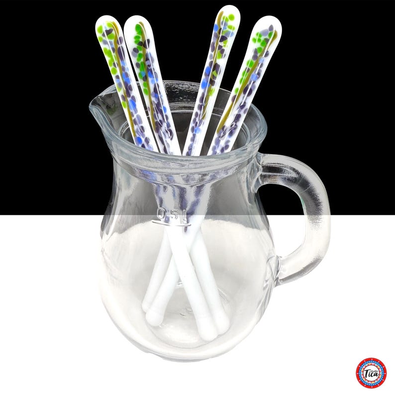 Handmade Glass Swizzle Sticks: Wisteria Wisp | Elegance in Bloom ...