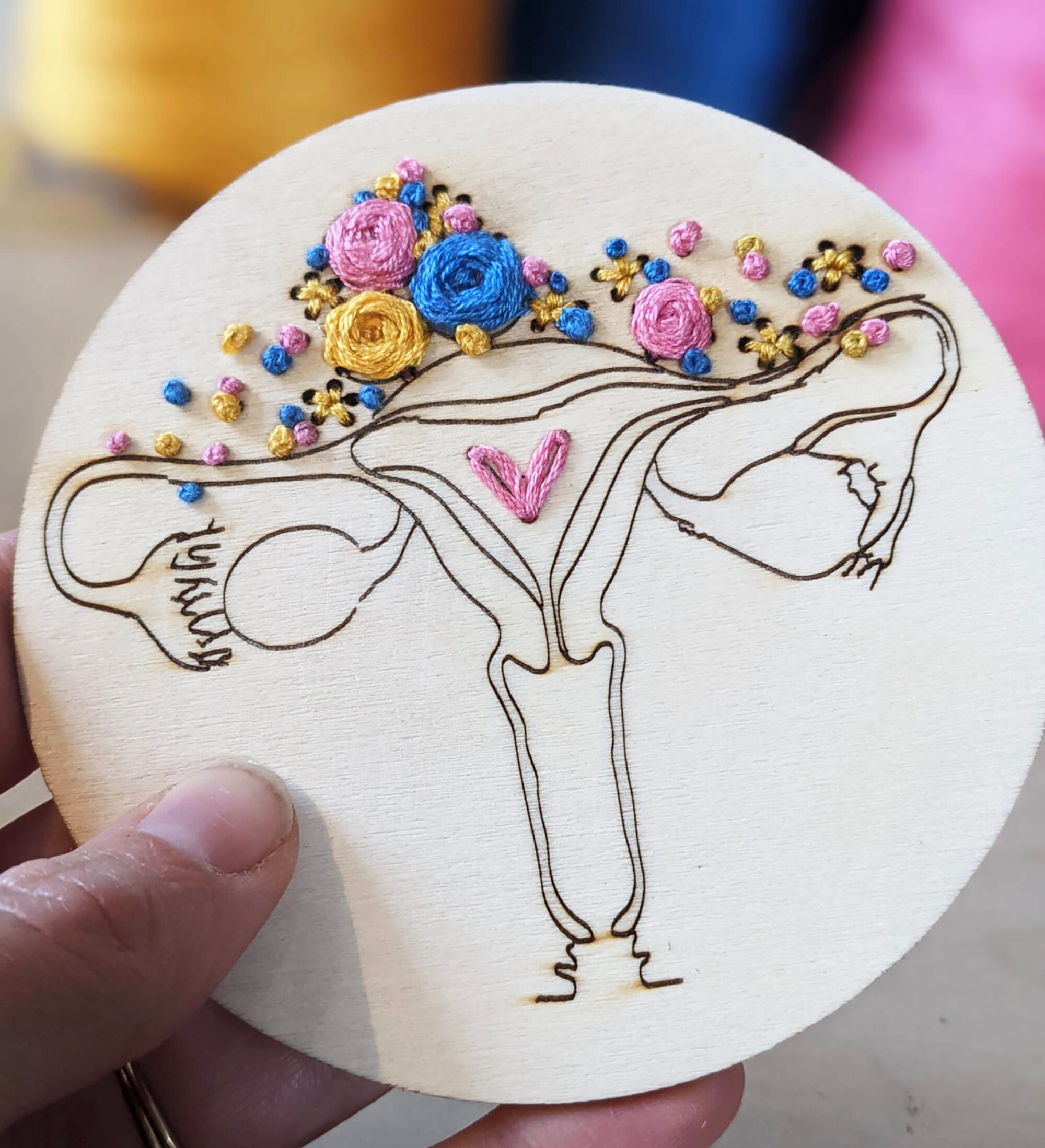 Cuterus Wooden Embroidery Kit - Craft Kit - for Beginners - English ...
