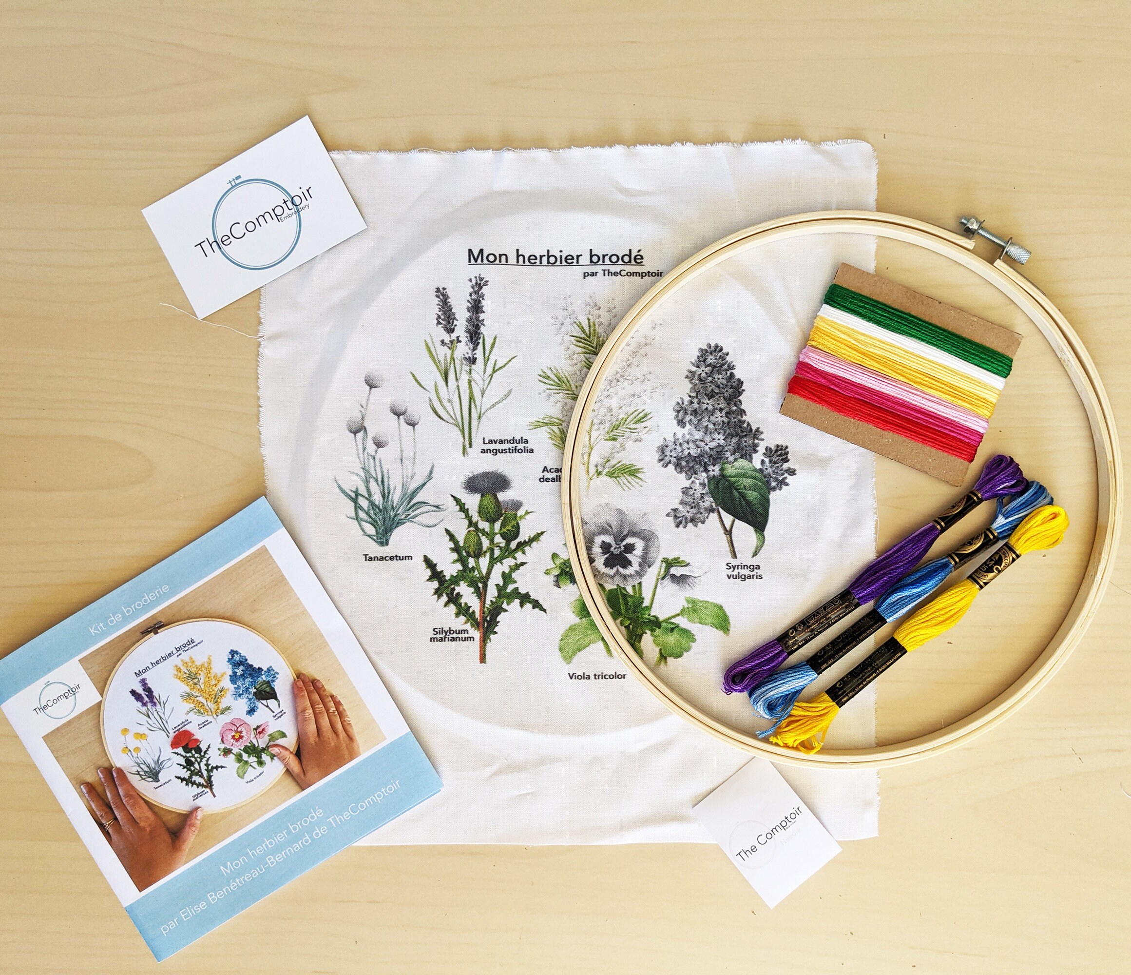 Embroidered Herbarium Embroidery Kit // French or English // Craft Kit ...