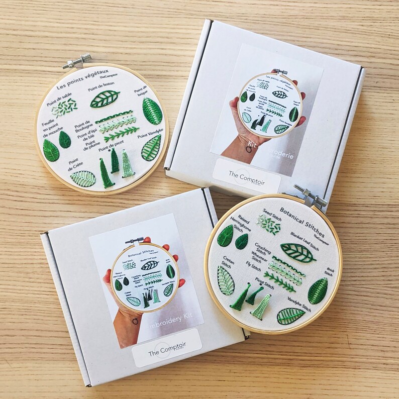 Triple Embroidery Learning Kit Learn 30 Embroidery Stitches - Etsy