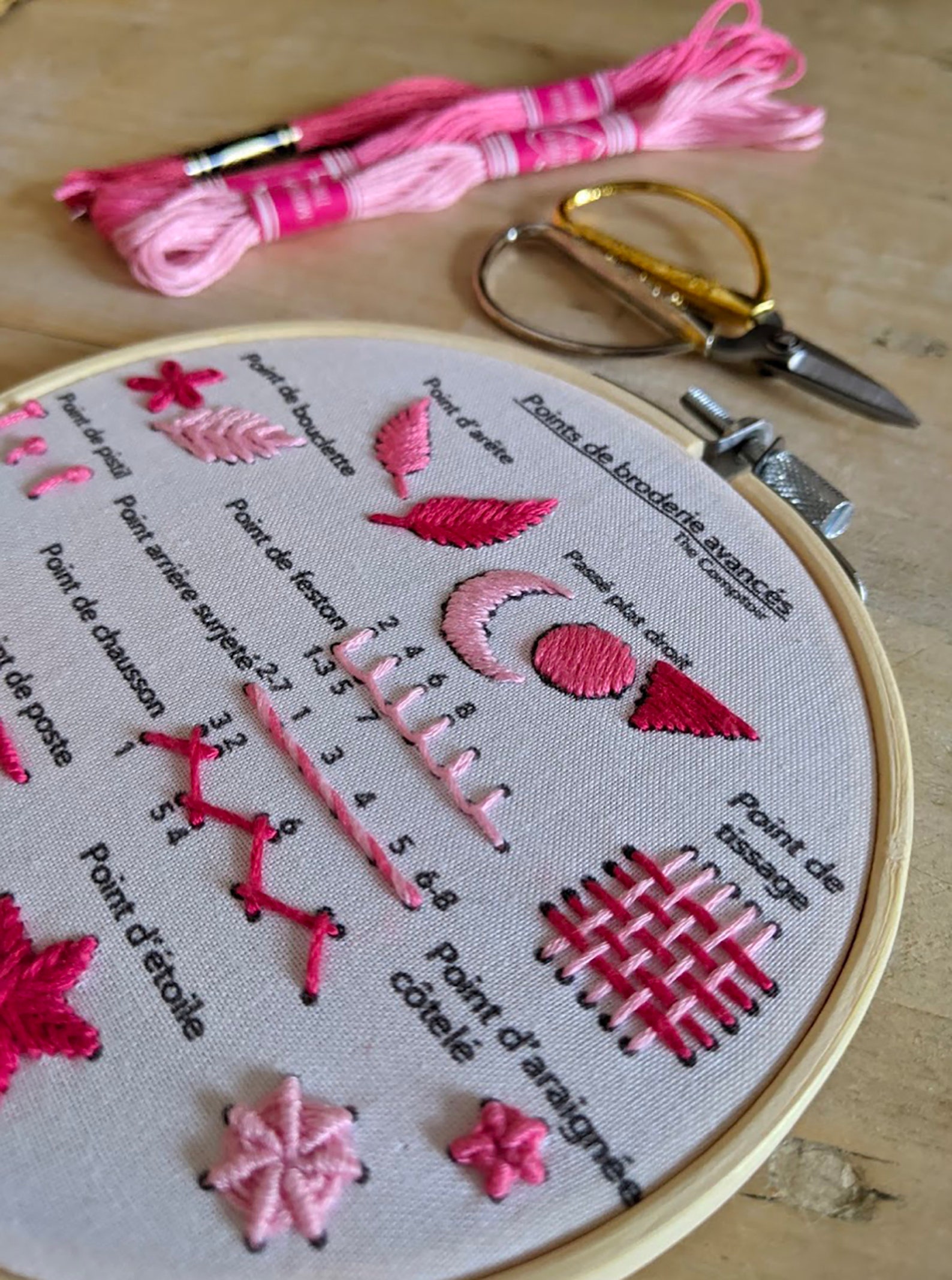 Triple Embroidery Learning Kit Learn 30 Embroidery Stitches - Etsy