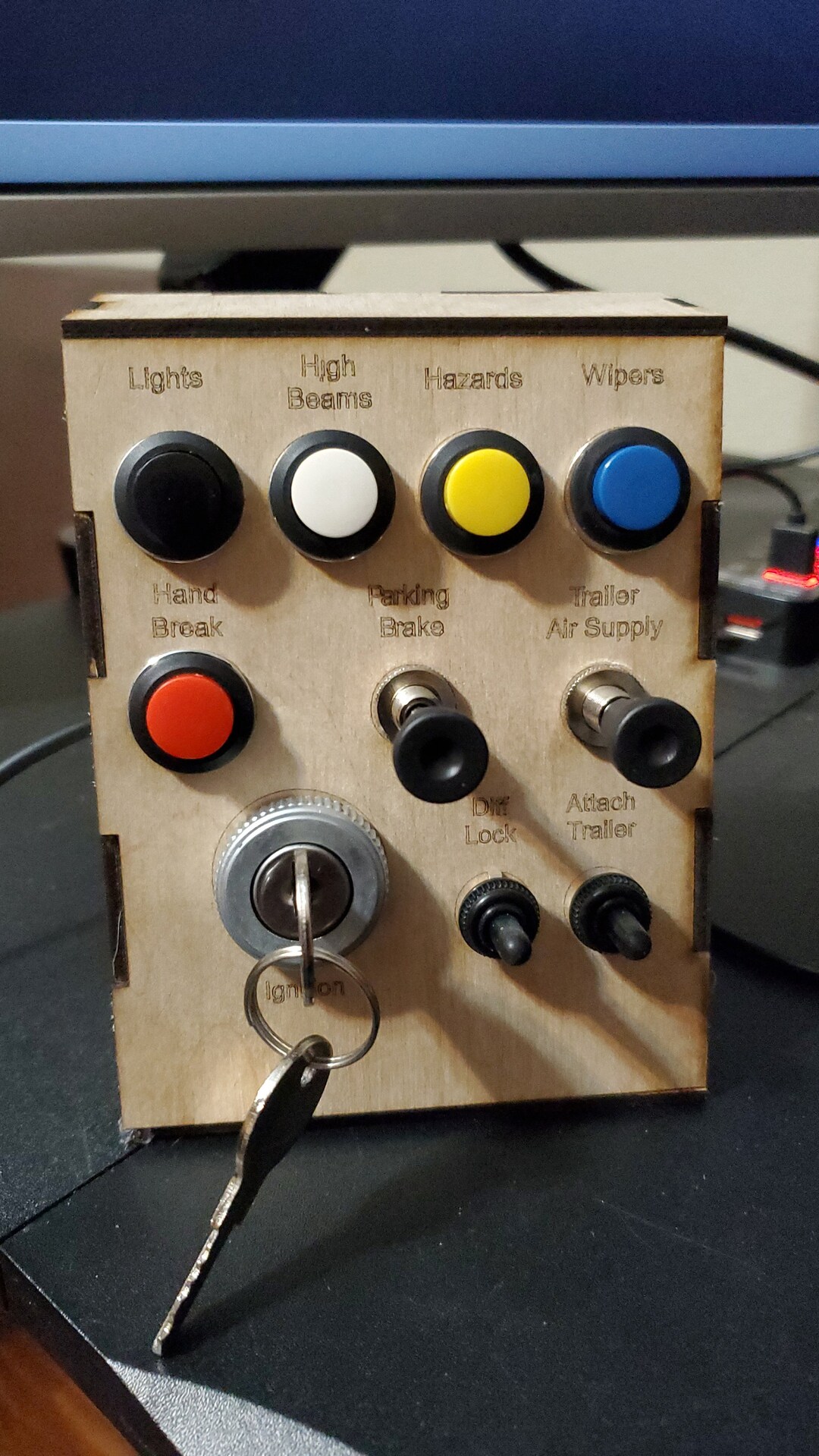 12 Button Simulation Button Box Lightburn File and Dfx File digital Download - Etsy