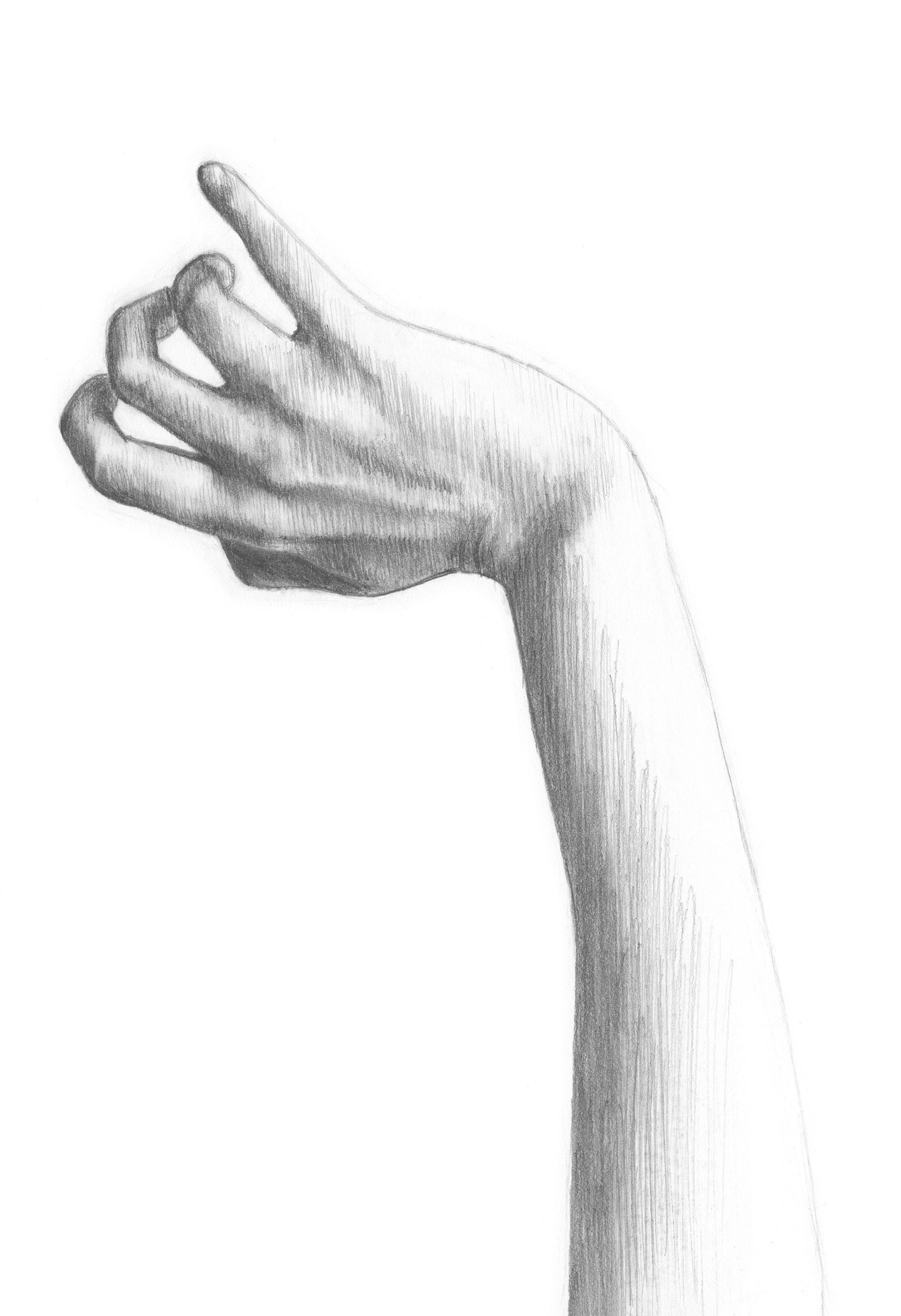 Right Hand Reaching Up Drawing