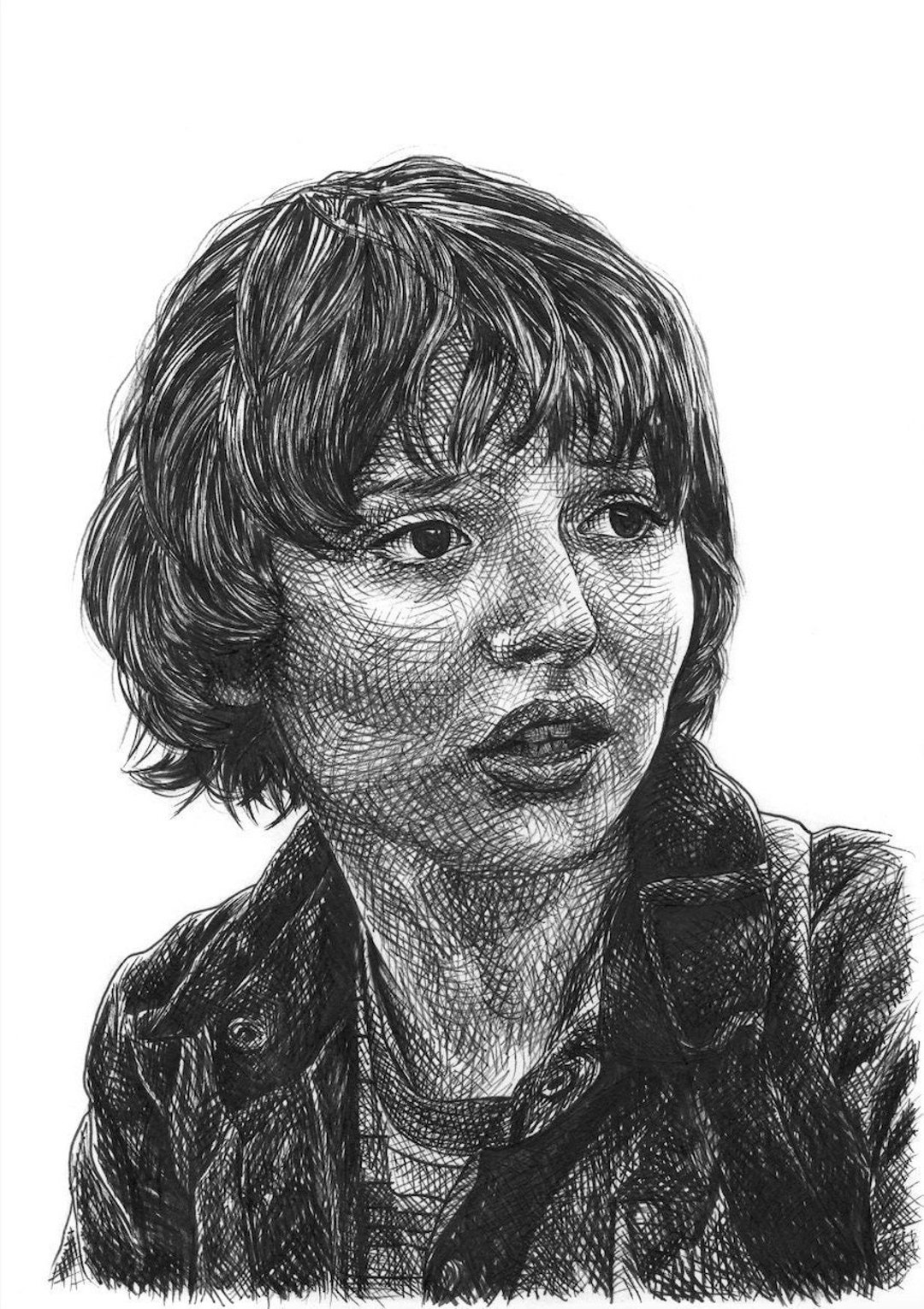 Mike - Original Ink Drawing - Etsy