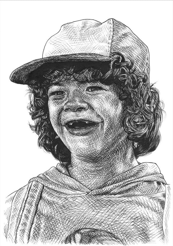 Dustin Original Ink Drawing - Etsy