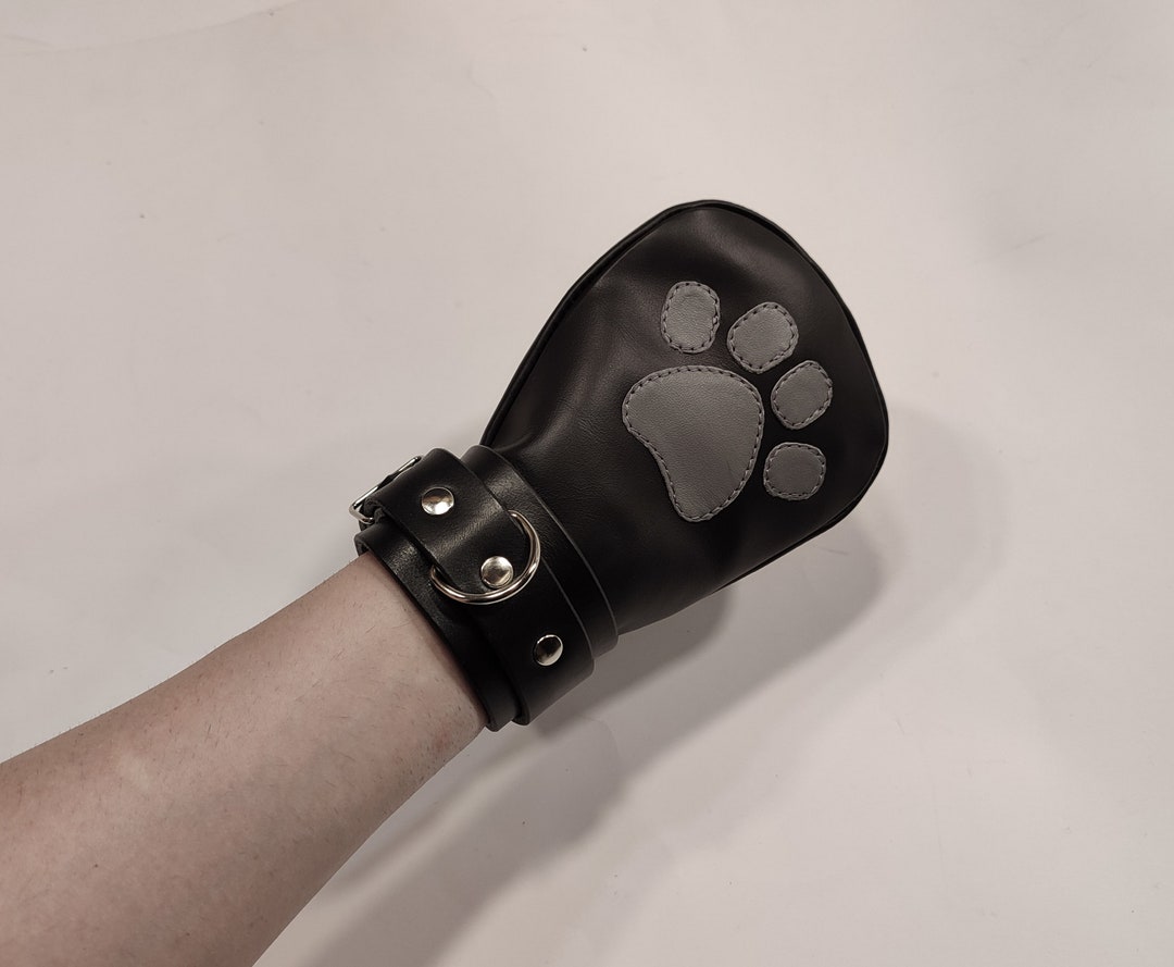 Leather Fist Mitts With Animal Pads. Genuine Leather Fist Mitts. Fist ...