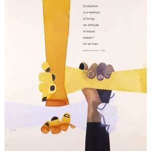Civilization, Vintage Poster, 1955, George Giusti, Jane Addams, Quote ...