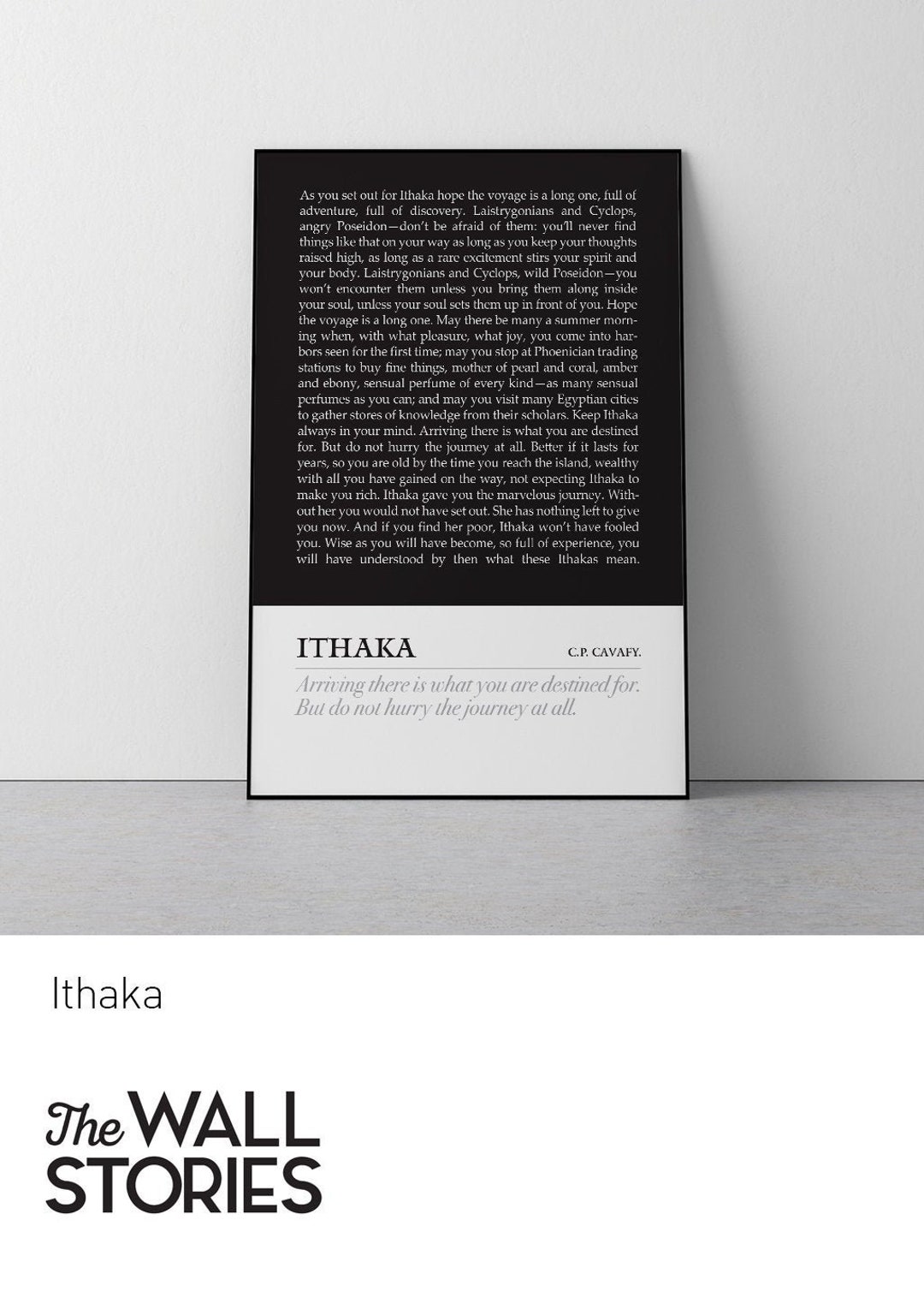 Ithaka, Inspirational Poetry, Typography Poster, Lettering, Cavafi ...