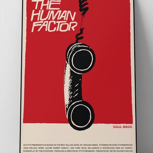 Human Factor, Saul Bass, Movie Poster, 1979, Mid Century, British Neo Noir Novel, Living Room ...