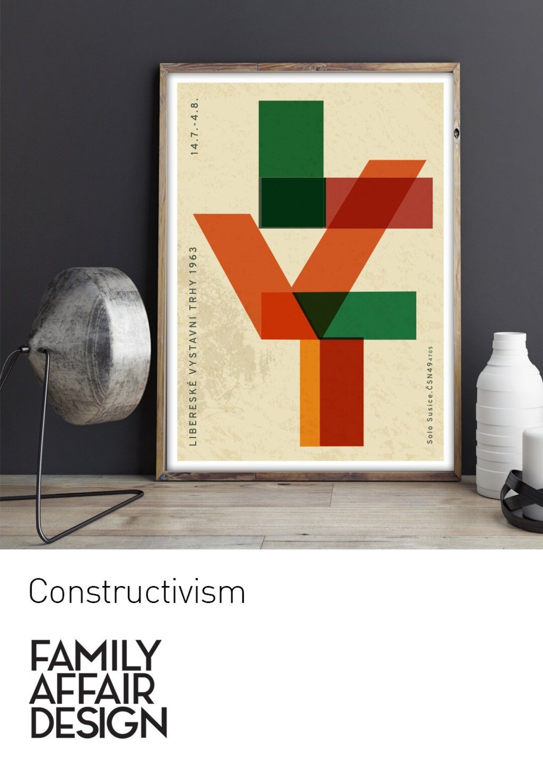 Constructivism, Typographic Colourful Mid Century Art, Geometric Art ...