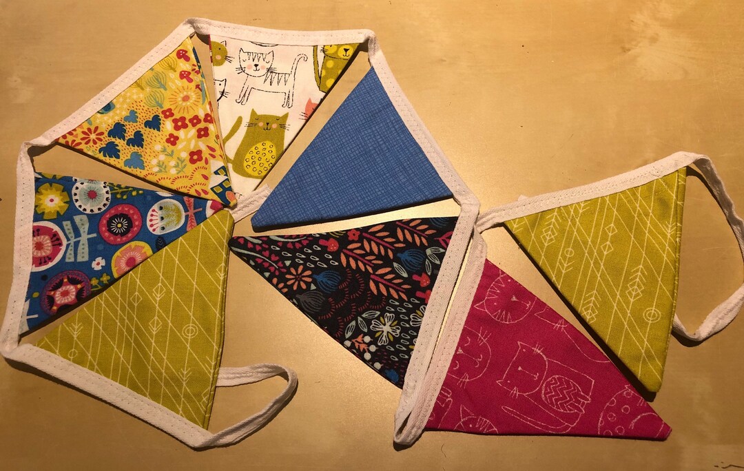 Mini Handmade Fabric Bunting - Etsy