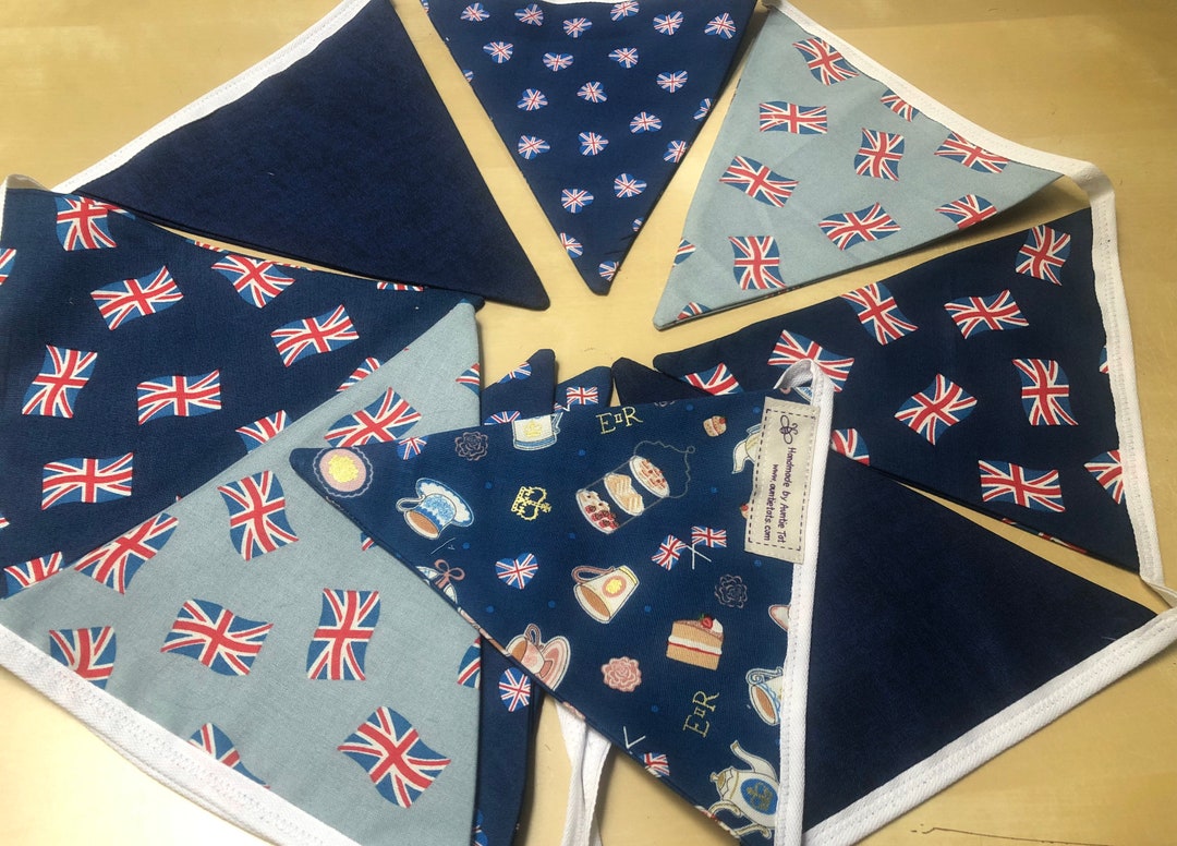 Handmade Afternoon Tea Themed Fabric Bunting - Etsy UK